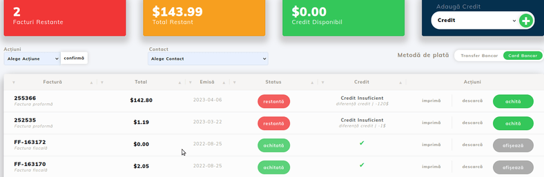 Modificação da fatura proforma | Hostico